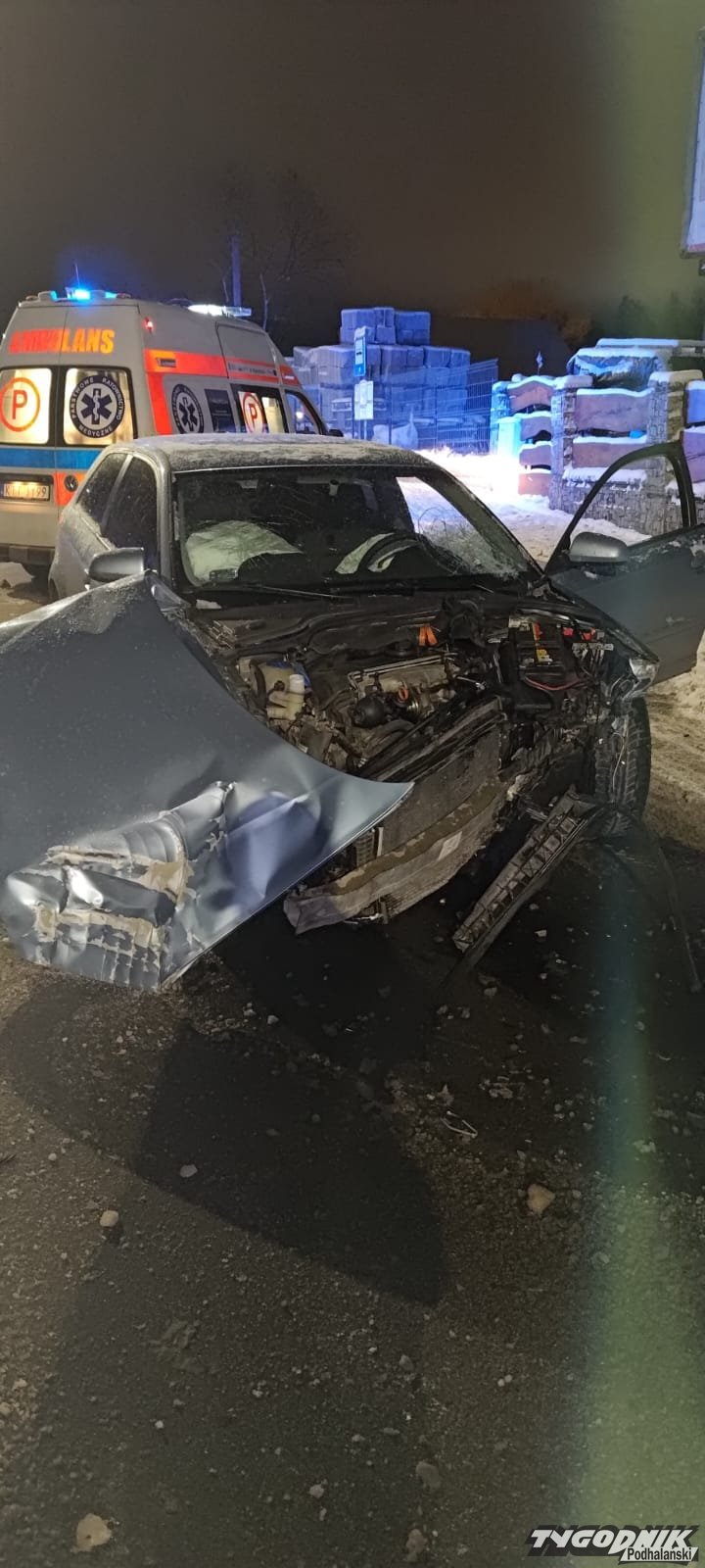 [24tp.pl] Nocny wypadek na Olczy w Zakopanem