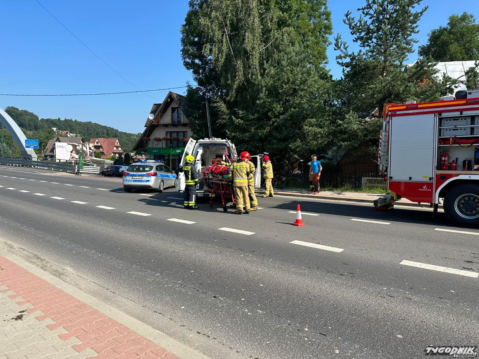 [24tp.pl] Wypadek motocyklisty w Białym Dunajcu