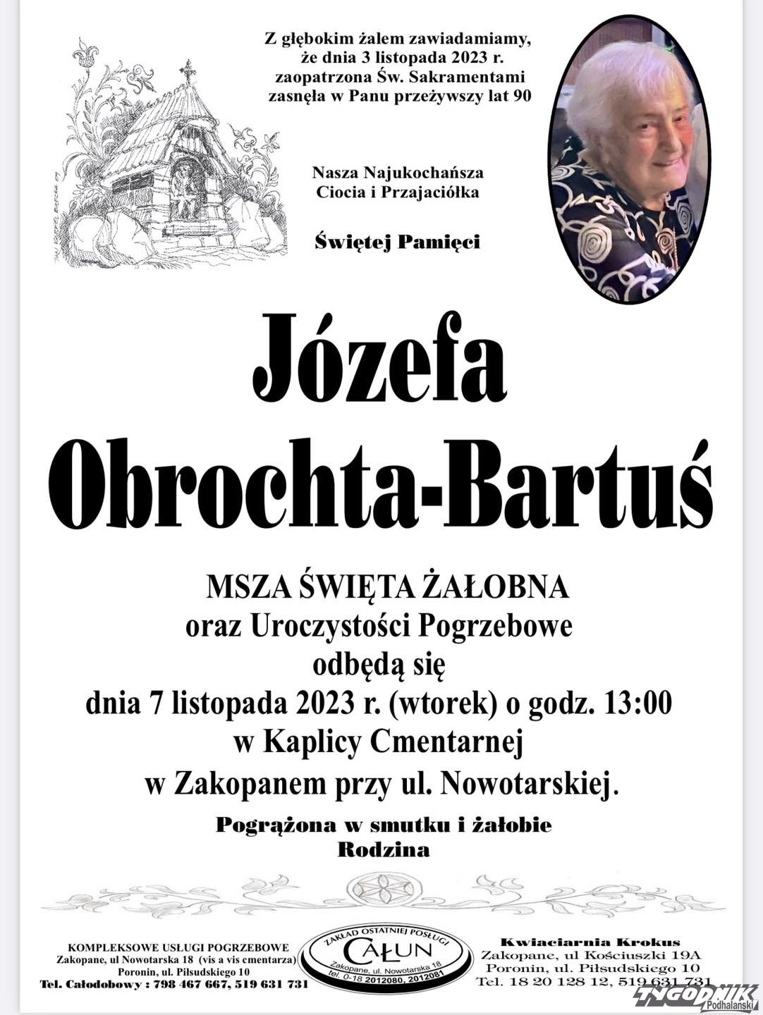 [24tp.pl] Nie żyje Józefa Obrochta Bartuś, założycielka karczmy ...