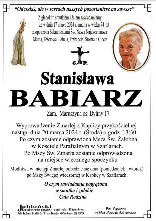 [24tp.pl] Stanisława Babiarz