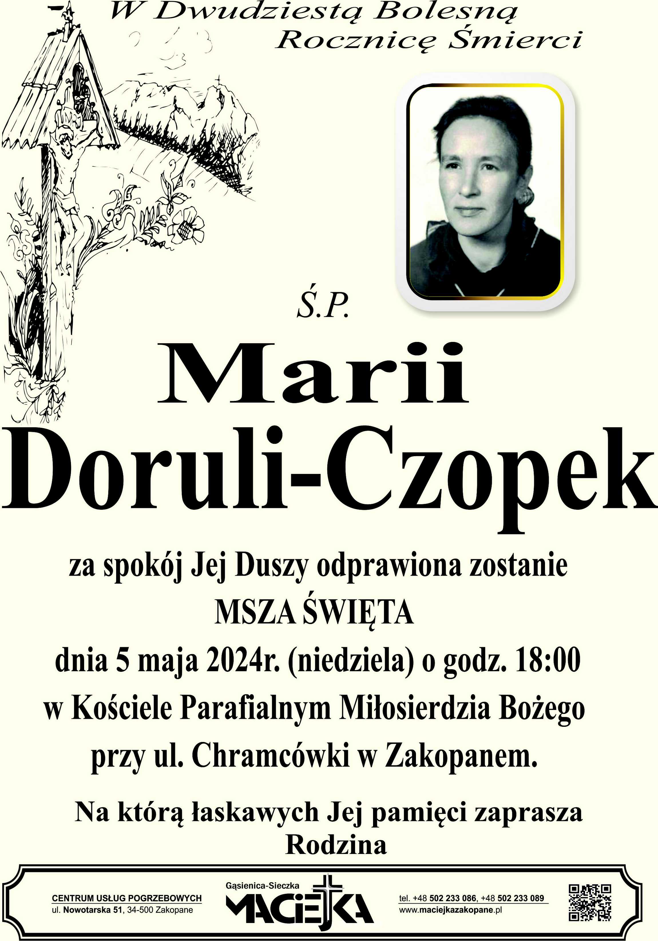 [24tp.pl] Maria Dorula-Czopek (ROCZNICA ŚMIERCI)