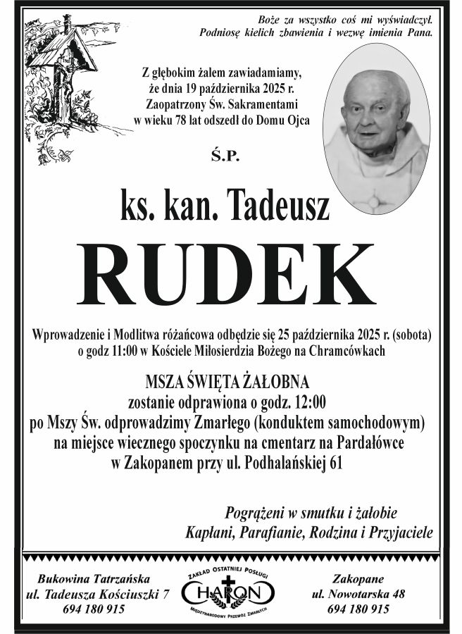 [24tp.pl] Ksiądz kanonik Tadeusz Rudek
